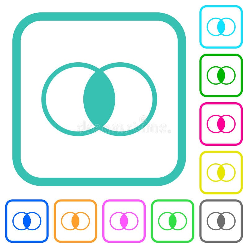 Overlapping Elements Vivid Colored Flat Icons Stock Vector ...