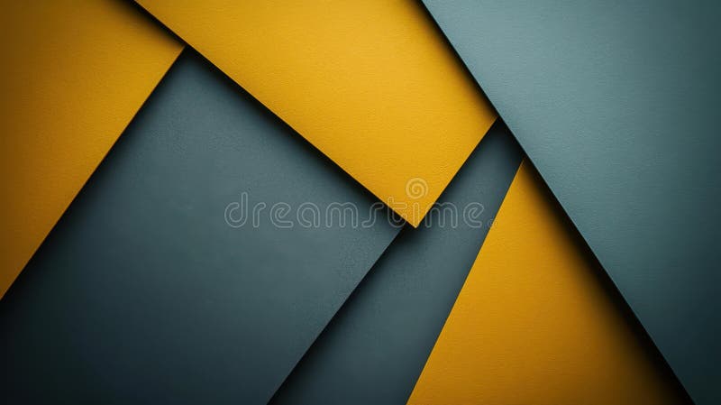 Overlapping Geometric Planes in Shades of Gold and Slate with Depth and ...