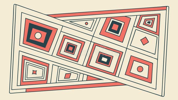 Overlapping Geometric Square Patterns, Dynamic Abstract Design, Vector ...