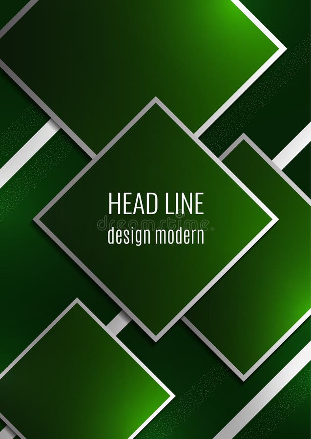 Overlapping Geometric Squares with Thin Lines. Template for Business ...