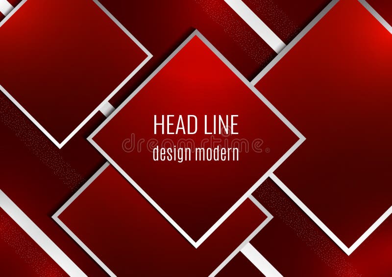 Overlapping Geometric Squares with Thin Lines. Template for Business ...