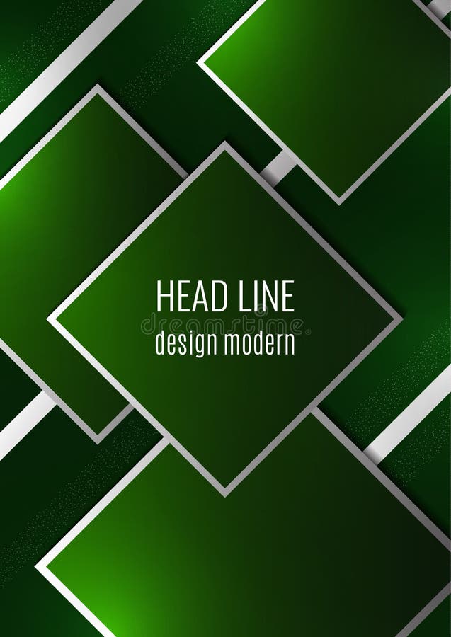 Overlapping Geometric Squares with Thin Lines. Template for Business ...