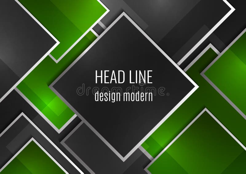 Overlapping Geometric Squares with Thin Lines. Template for Business ...