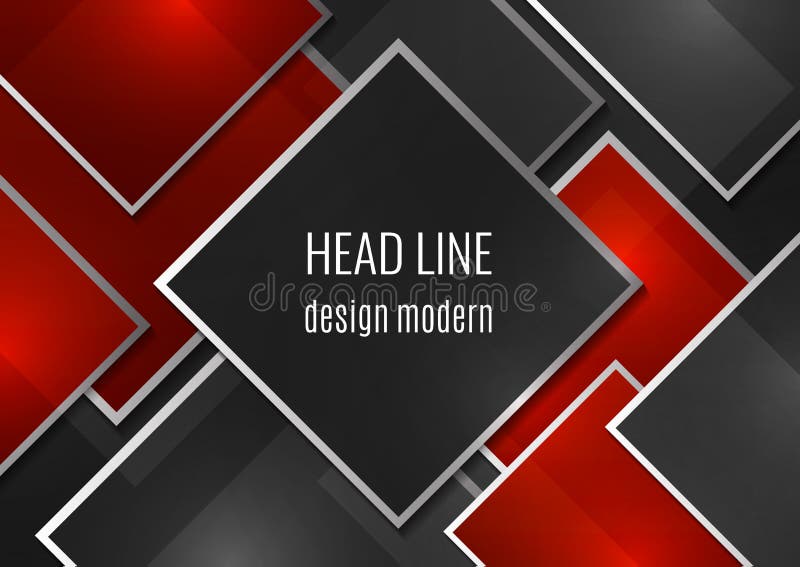 Overlapping Geometric Squares with Thin Lines. Template for Business ...