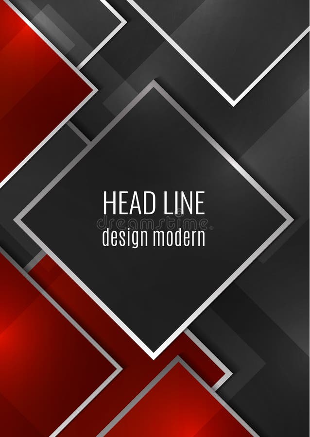 Overlapping Geometric Squares with Thin Lines. Template for Business ...