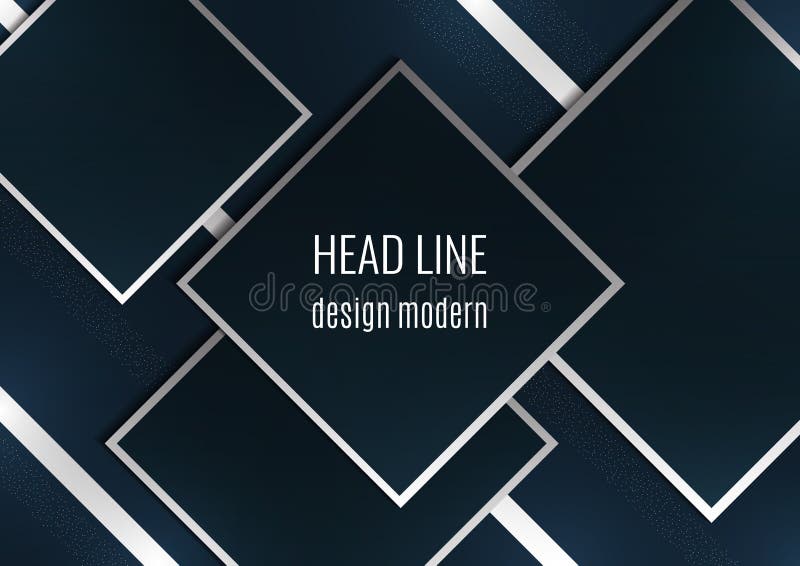 Overlapping Geometric Squares with Thin Lines. Template for Business ...