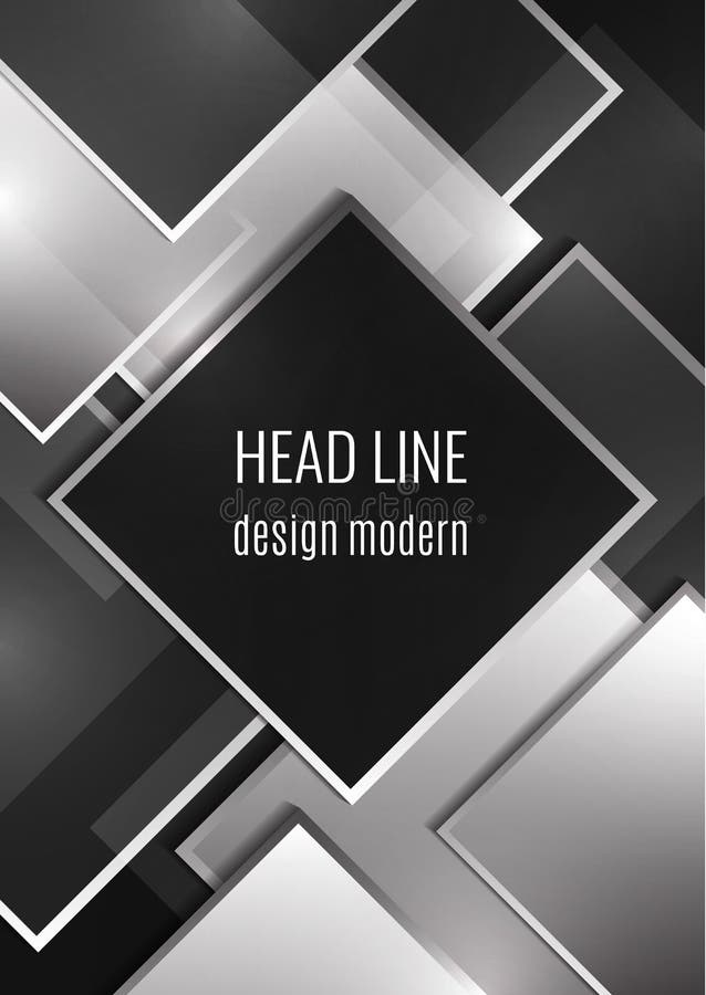 Overlapping Geometric Squares with Thin Lines. Template for Business ...