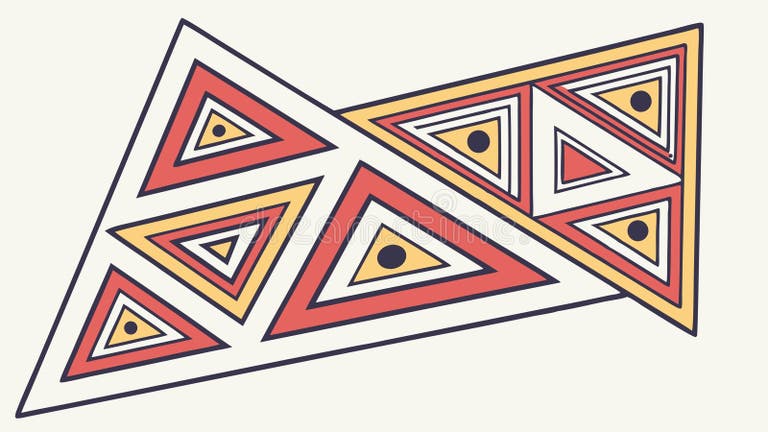 Overlapping Geometric Triangles Pattern, Abstract Minimalist Art ...