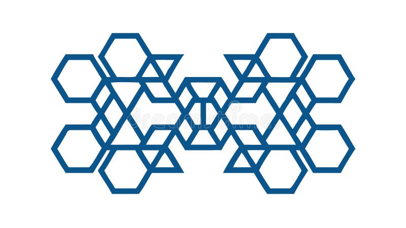 Overlapping Hexagon Geometric Pattern. Abstract Intersecting Shapes ...