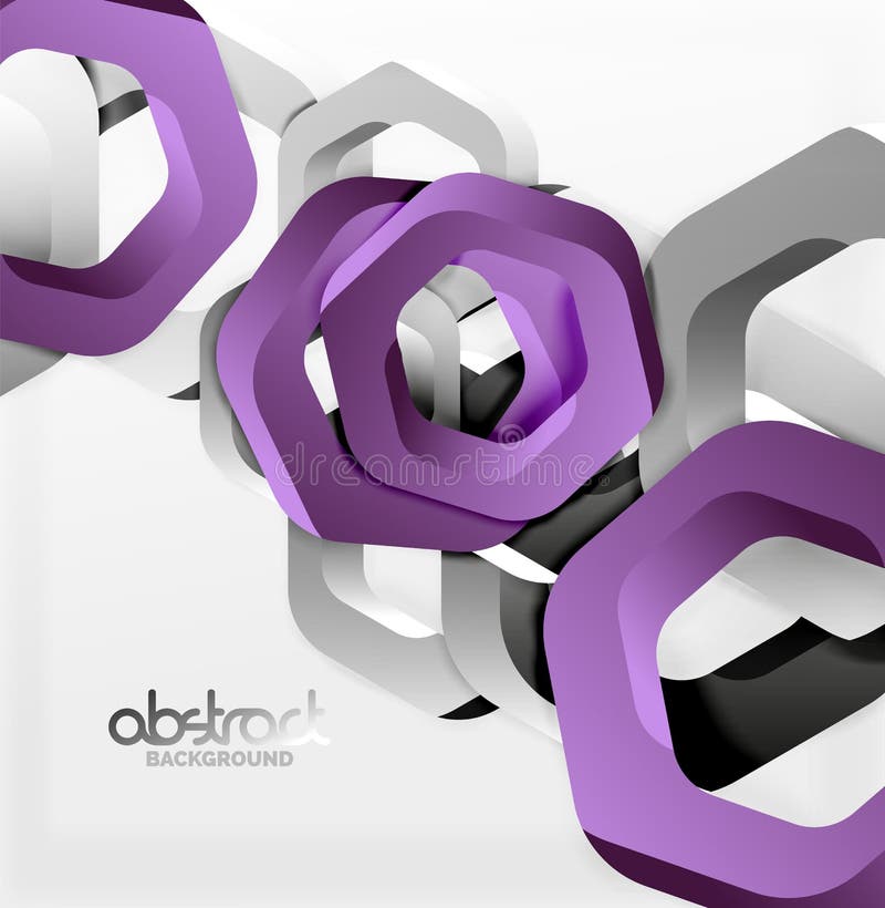 Overlapping Hexagons Design Background Stock Vector - Illustration of ...