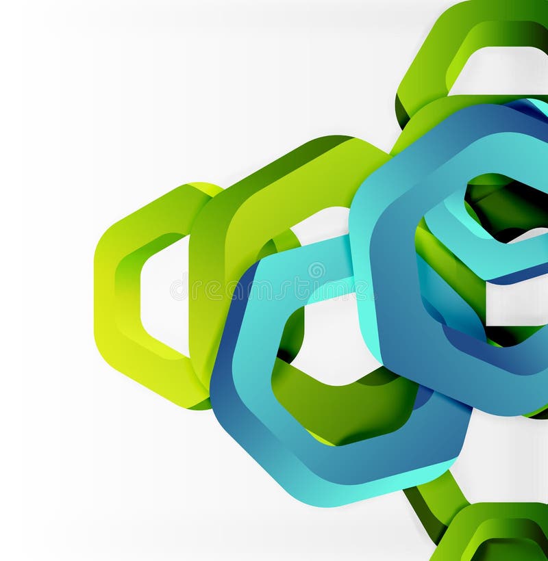 Overlapping Hexagons Design Background Stock Vector - Illustration of ...