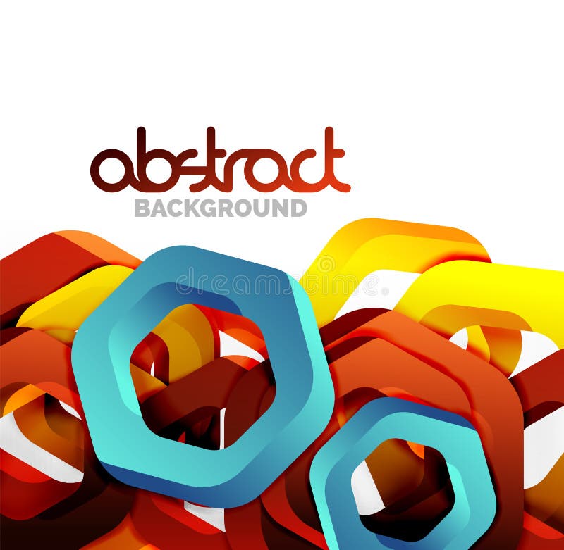 Overlapping Hexagons Design Background Stock Vector - Illustration of ...