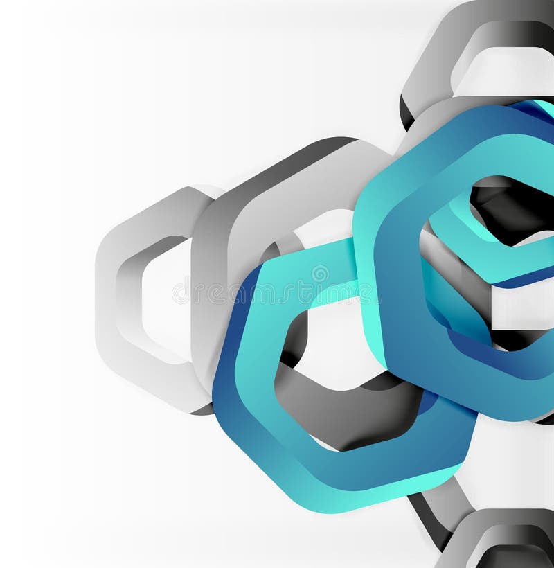 Overlapping Hexagons Design Background Stock Vector - Illustration of ...