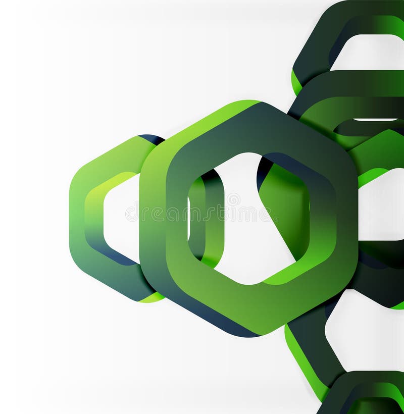 Overlapping Hexagons Design Background Stock Vector - Illustration of ...