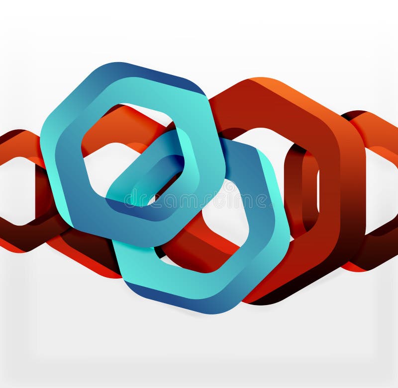 Overlapping Hexagons Design Background Stock Vector - Illustration of ...