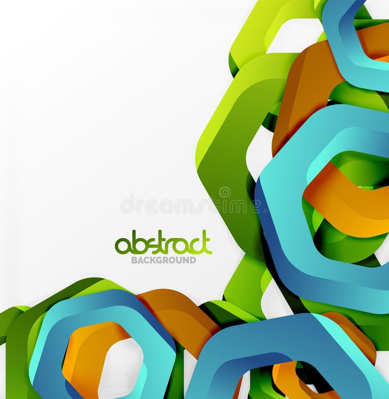 Overlapping Hexagons Design Background Stock Vector - Illustration of ...