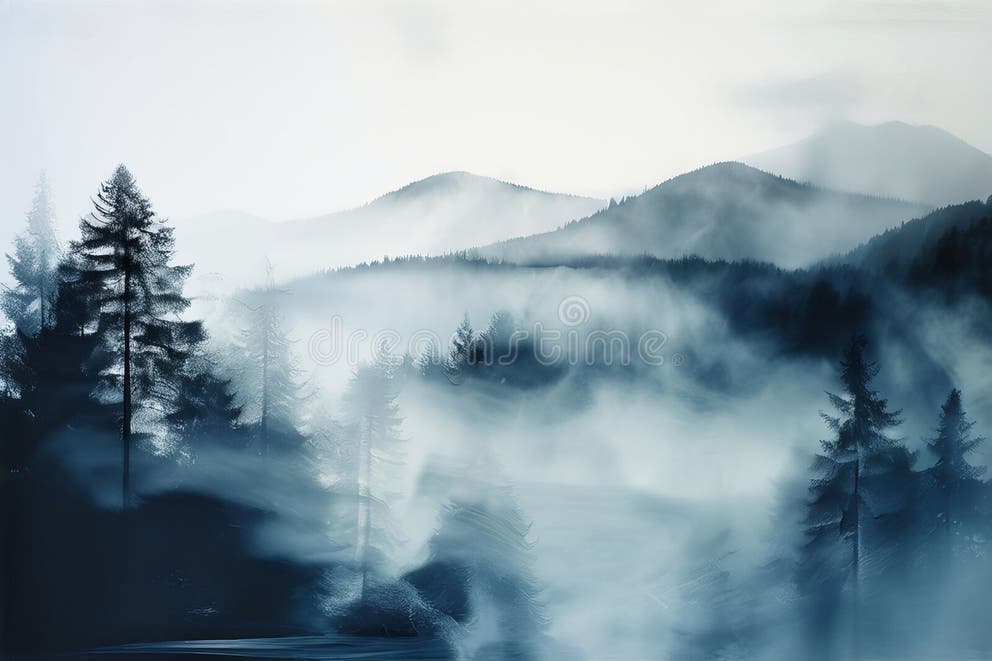 Overlapping Images of Different Landscapes Blended Using Multipl Stock ...