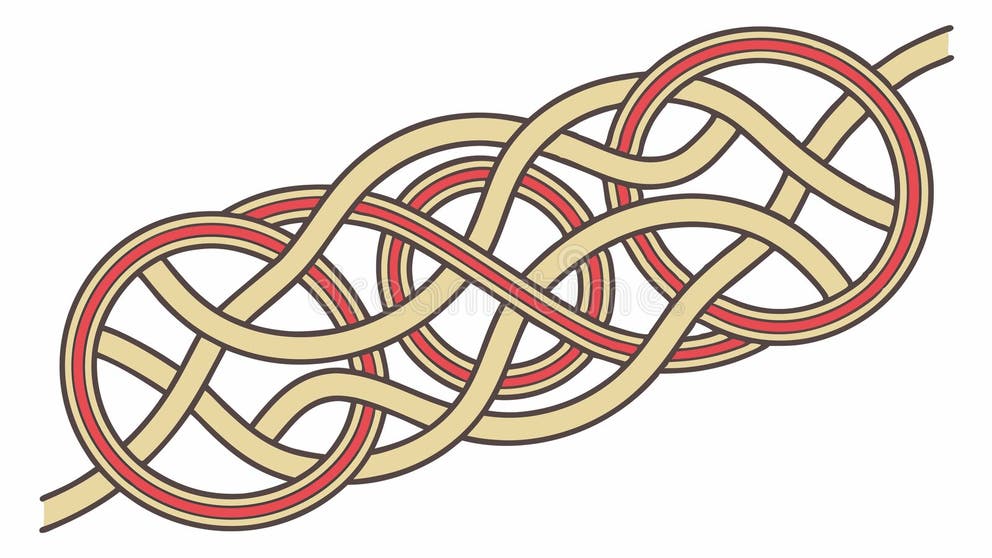 Overlapping Knot Pattern Design, Intricate Ornamental Art Element ...