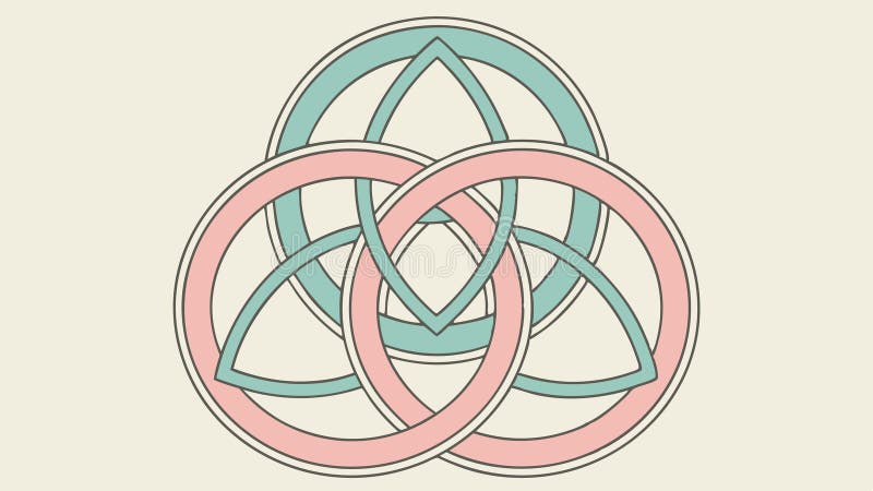 Overlapping Knot Pattern Design, Intricate Ornamental Art Element, Vector Design Generative AI ...