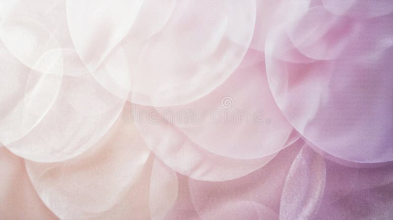 Overlapping Layers of Pastel Pink and White Sheer Fabric Create Soft ...