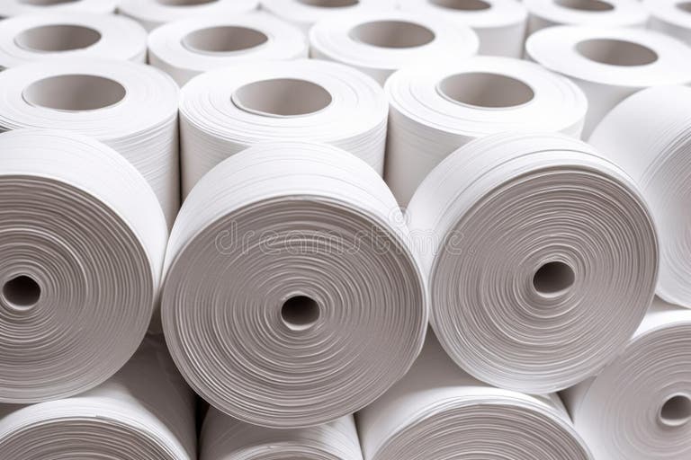 Overlapping Layers of Thermal Paper on a Spool Stock Photo - Image of ...