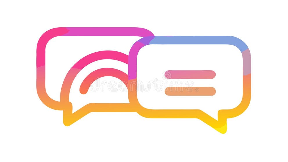 Overlapping Lined and Plain Speech Bubbles, Vector Design Generative AI ...