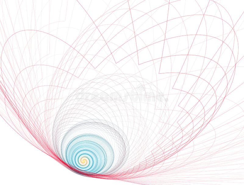 Overlapping Lines and Curves that Make Up Geometric Compositions. Stock ...
