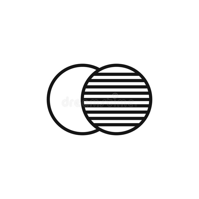 Overlapping Logo Sign Vector Outline Stock Vector - Illustration of ...