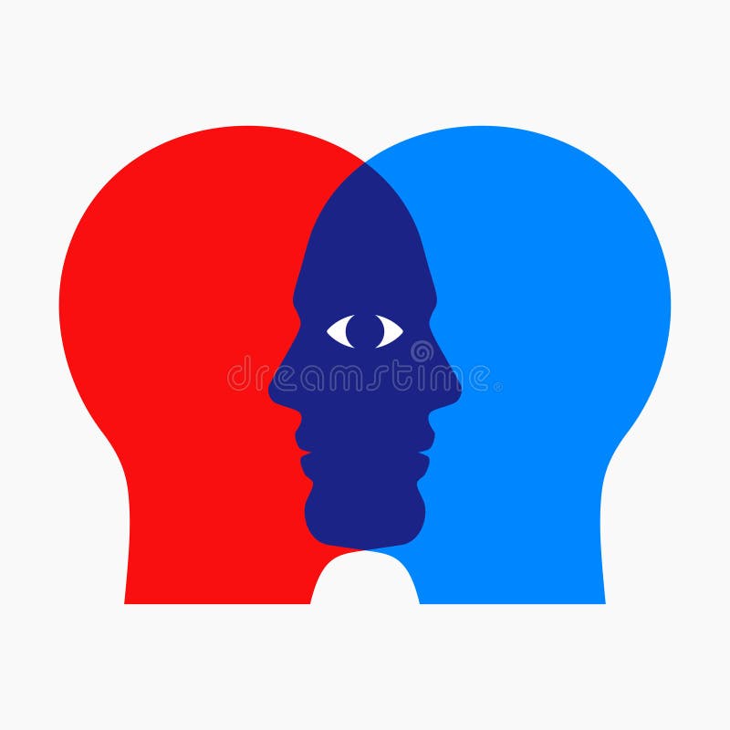 Overlapping Faces Stock Illustrations – 119 Overlapping Faces Stock ...