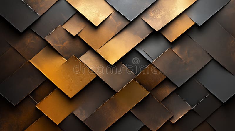 Overlapping Metallic Shapes Form an Intricate Pattern in Rich Earthy ...