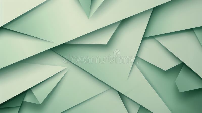 Overlapping Mint Green Paper Sheets in Geometric Arrangement. Minimal ...