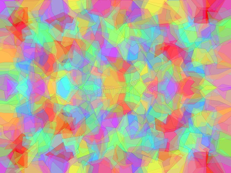 Overlapping Multiple Layered, Multi-Colored Shapes Stock Illustration ...