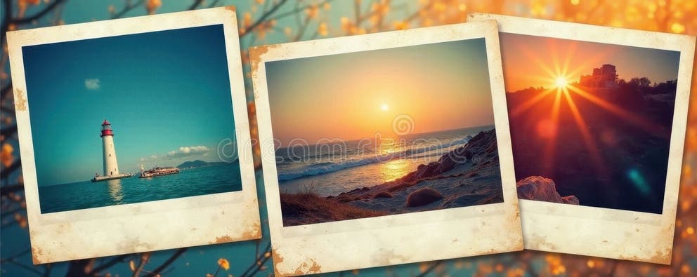 Overlapping Old and New Polaroid Photo Frames , Layered, Neat, Pattern ...