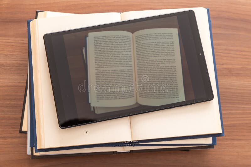 Books and tablet stock image. Image of group, computer - 29344733