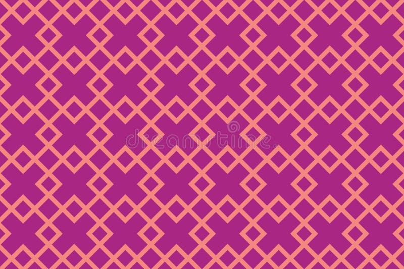 Overlapping Orange Rhombus Squares on Pink Backdrop Pattern Stock ...