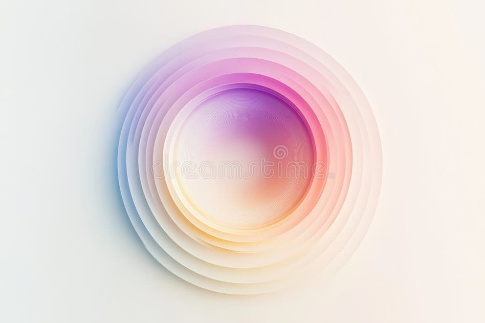 Colorful Overlapping Plates Create an Abstract Pattern of Concentric ...