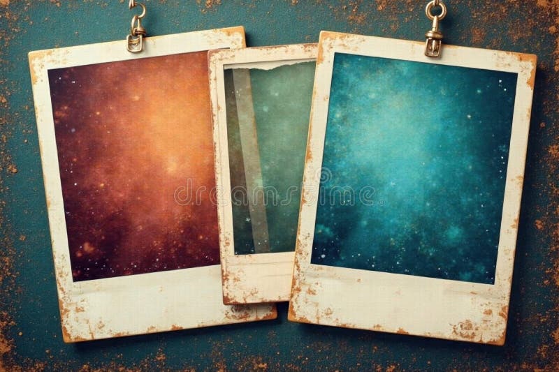 Overlapping Polaroid Frames; Antique and Contemporary Styles , Old ...