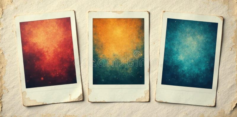 Overlapping Polaroid Frames, Old New Styles, Clean Background , Texture, Nostalgic Stock ...