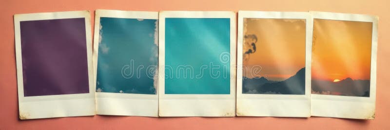 Overlapping Polaroid Photo Frames; Old New, Clean Background , Clean ...