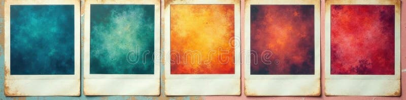 Overlapping Polaroid Photo Frames; Old and New Styles , Texture ...