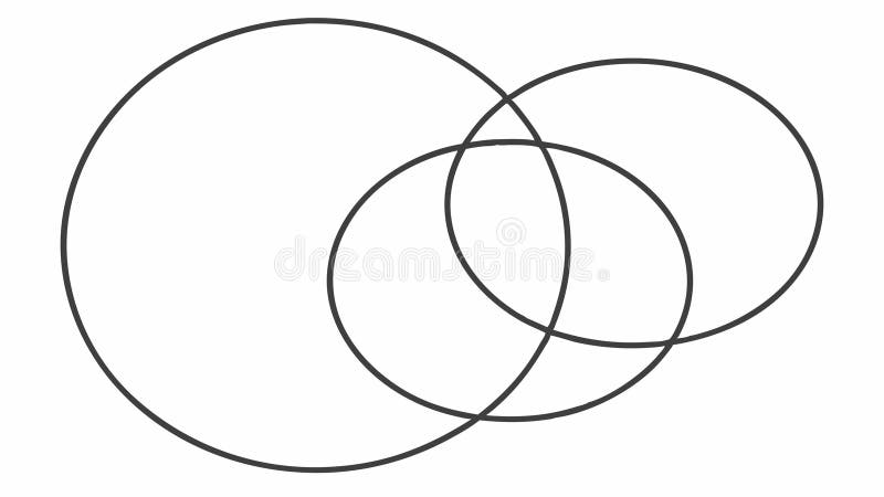 Overlapping Rings Geometric Pattern, Interconnection Concept, Vector Design Generative AI Stock ...