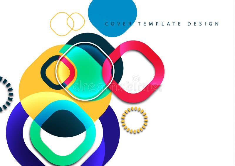 Overlapping Round Squares Form a Geometric Abstract Background ...