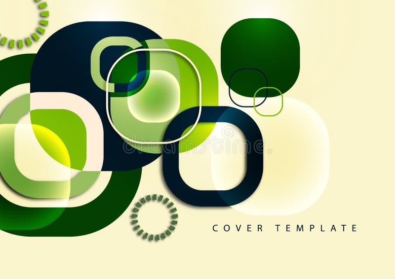 Overlapping Round Squares Form a Geometric Abstract Background ...