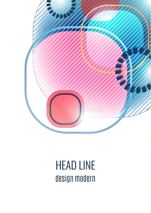 Overlapping Round Squares Form a Geometric Abstract Background ...