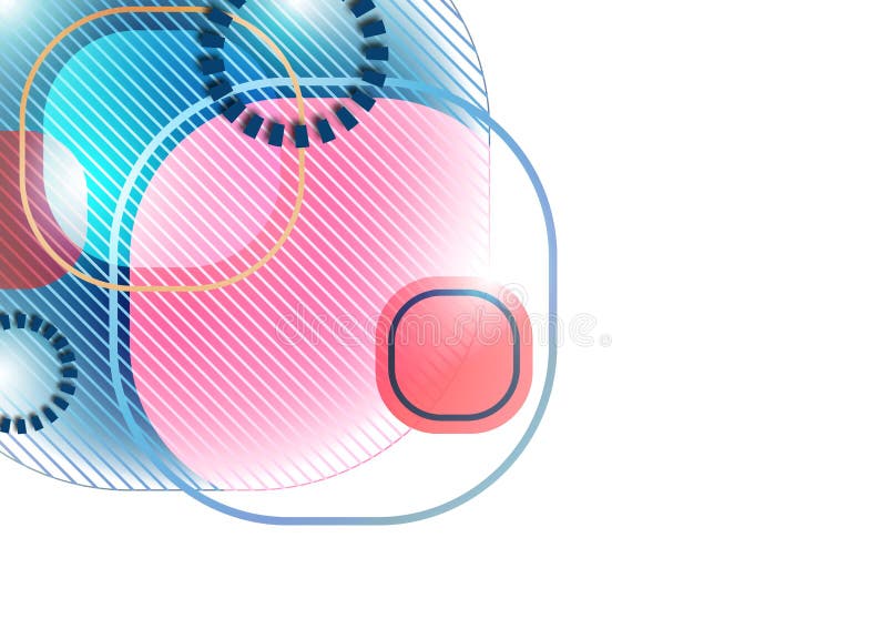 Overlapping Round Squares Form a Geometric Abstract Background ...