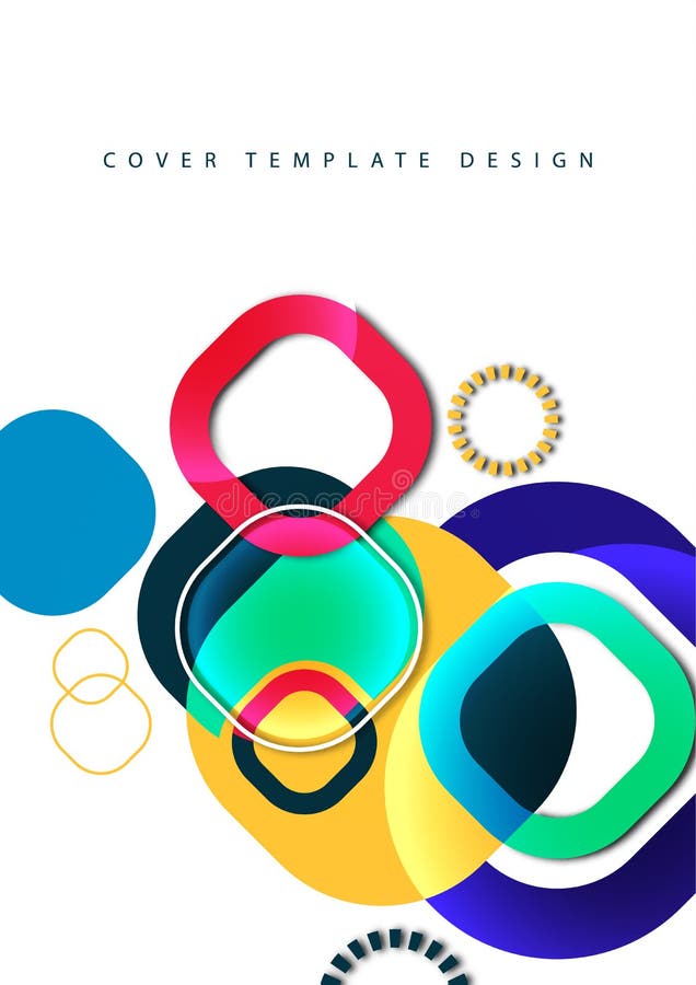 Overlapping Round Squares Form a Geometric Abstract Background ...