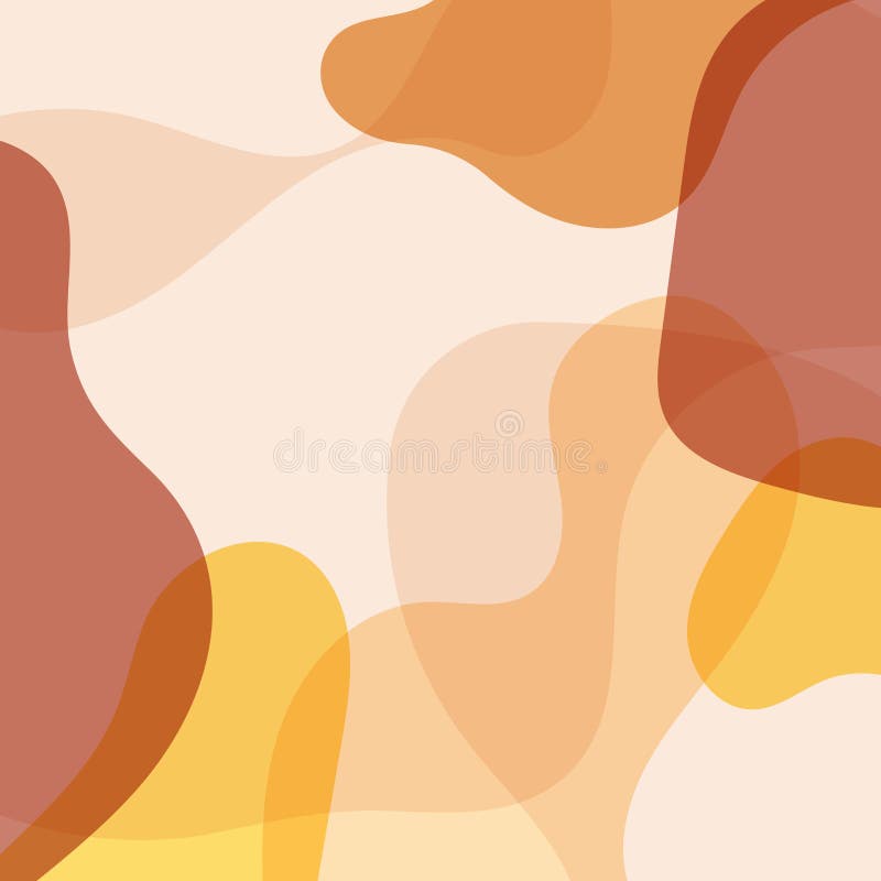 Overlapping Rounded Shapes. Warm Tones. Vector Illustration, Flat ...