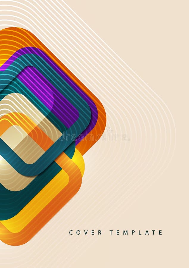 Overlapping Rounded Squares. Minimalist Creative Design Concept ...