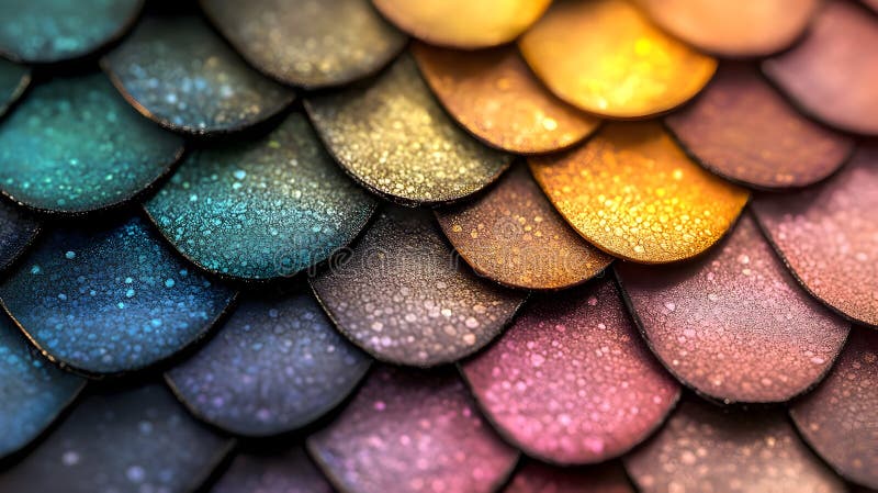Overlapping Scales in Vibrant Colors Form a Textured Pattern. Each ...