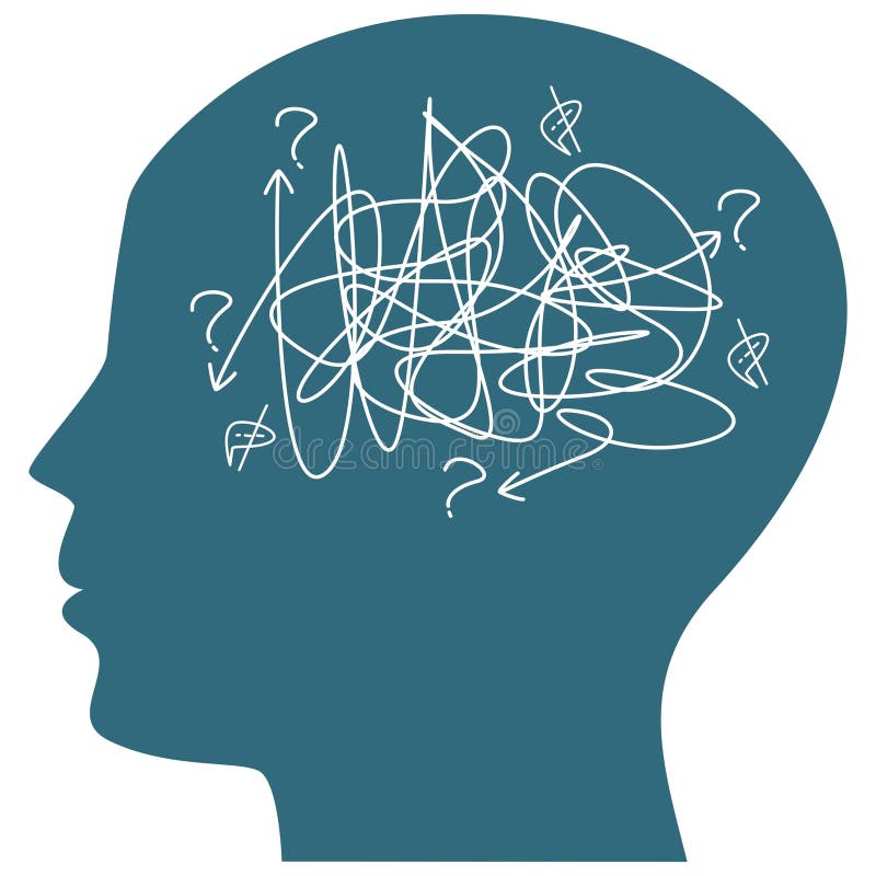 The Overlapping Scribbles Suggest Confusion or Stress, Intense Mental ...